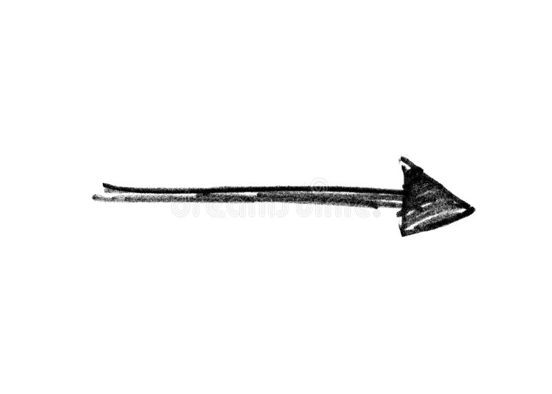 Painted Black Pencil Arrow - Sketch Drawing Stock Illustration ...