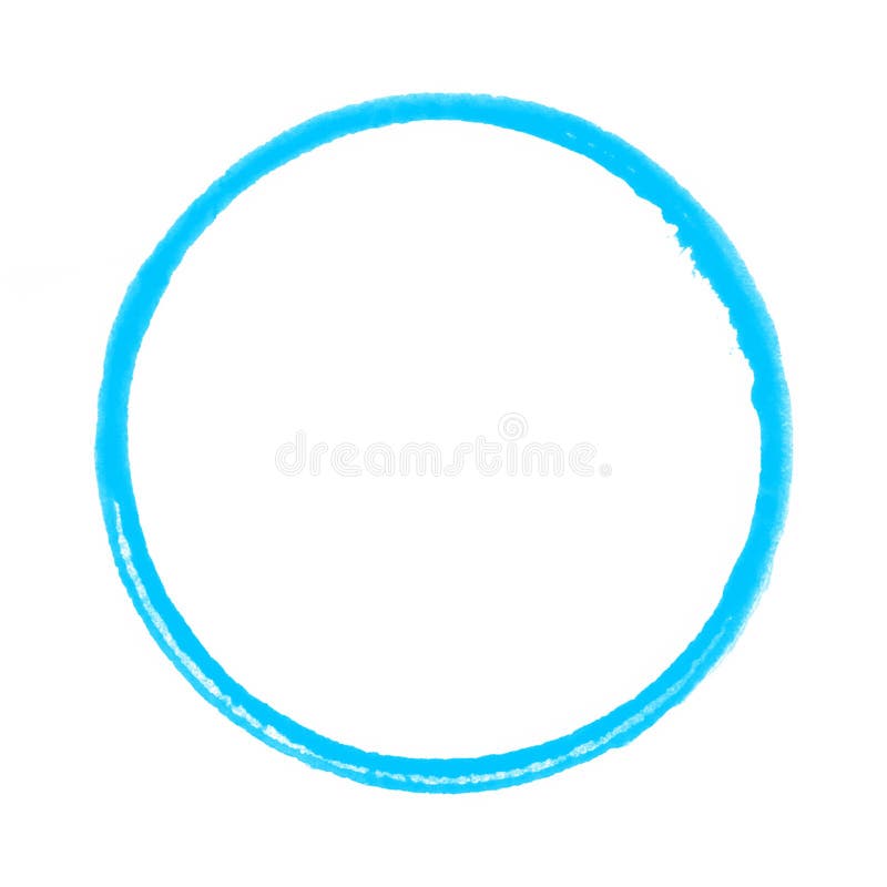Painted blue circle stock illustration. Illustration of draw - 108811009