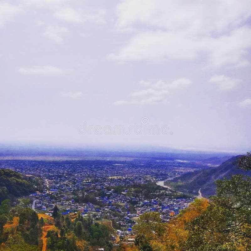 Painted Blue stock photo. Image of nepal, town, dharan - 91962256