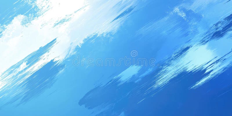 Painted Blue Sky: White Cloud Strokes on Light Background, Abstract Art ...