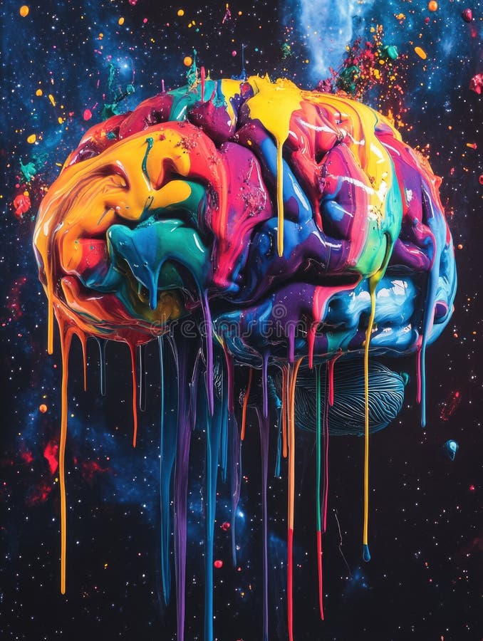 Painted Brain stock image. Image of mental, painted - 373244807