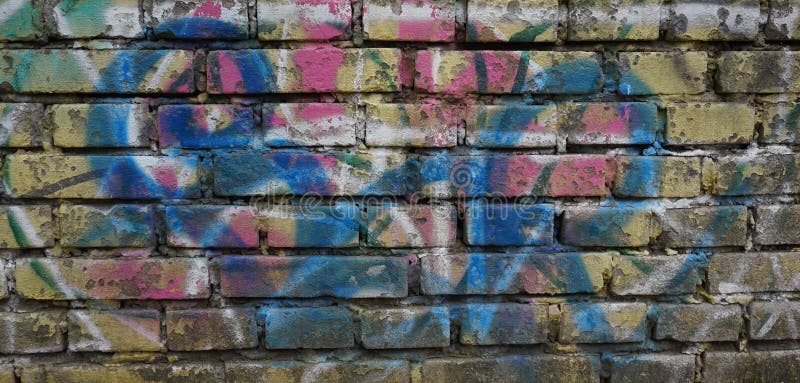 Painted brick wall texture stock photo. Image of facade - 163946044