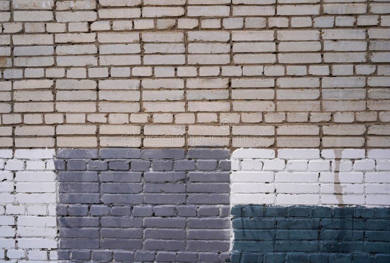 Painted Bricks Wall Texture Background Stock Image - Image of frame ...