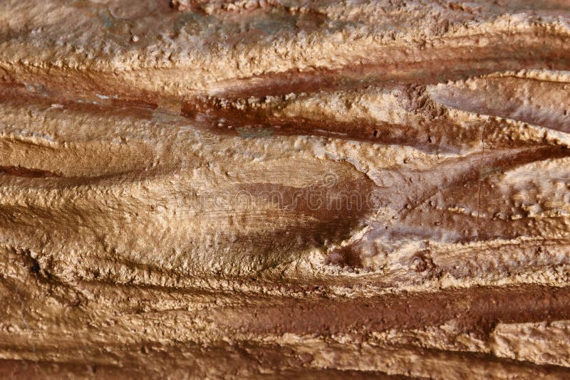 Painted in Bronze Color Element of Wall As a Background, Texture Stock ...