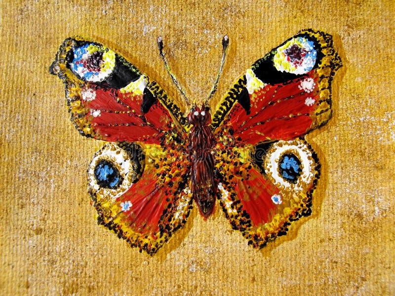 Painted butterfly stock image. Image of media, acrylic - 20753893