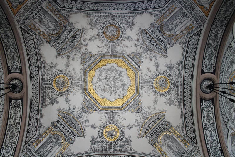 Painted Ceiling in the Church Stock Photo - Image of prayer, cupola ...