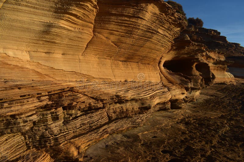 Painted Cliffs stock image. Image of cliffs, wall, afternoon - 94437715