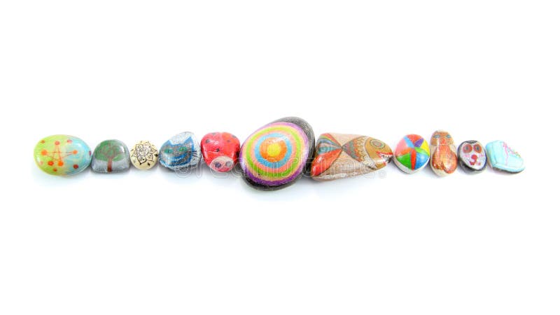 Painted cobblestone stock image. Image of rounded, textured - 46999327