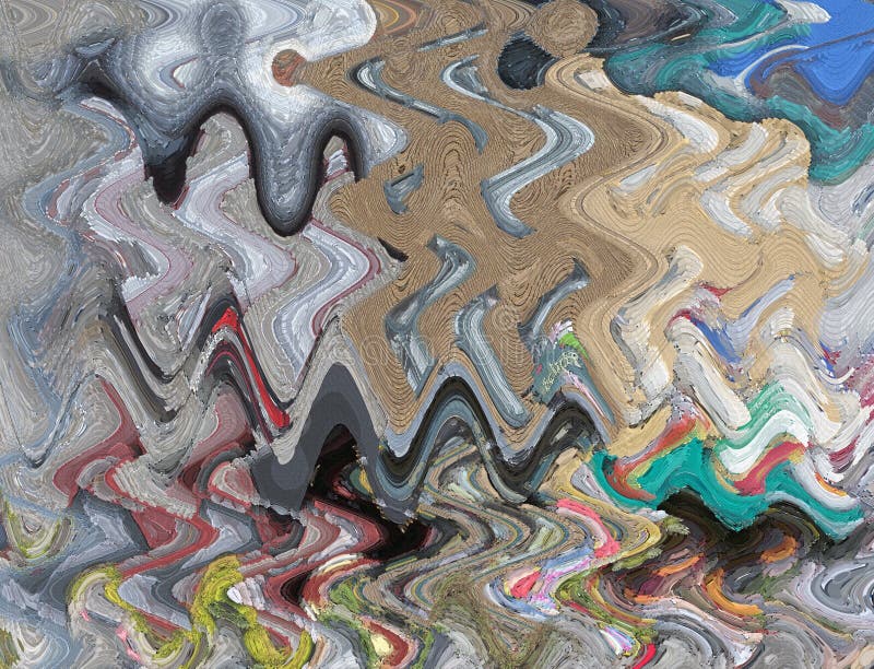 Painted Colorful Zig Zag Abstract on Canvas Stock Photo - Image of ...