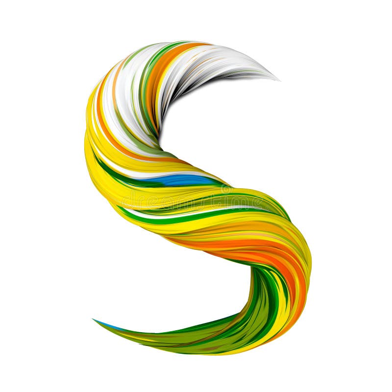 Painted 3d Letters, Acrylic Letter O. Green and Yellow Letter Stock ...