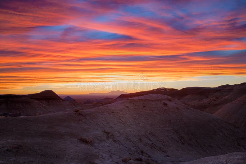 Painted Desert Sunset stock image. Image of landscape - 77009241