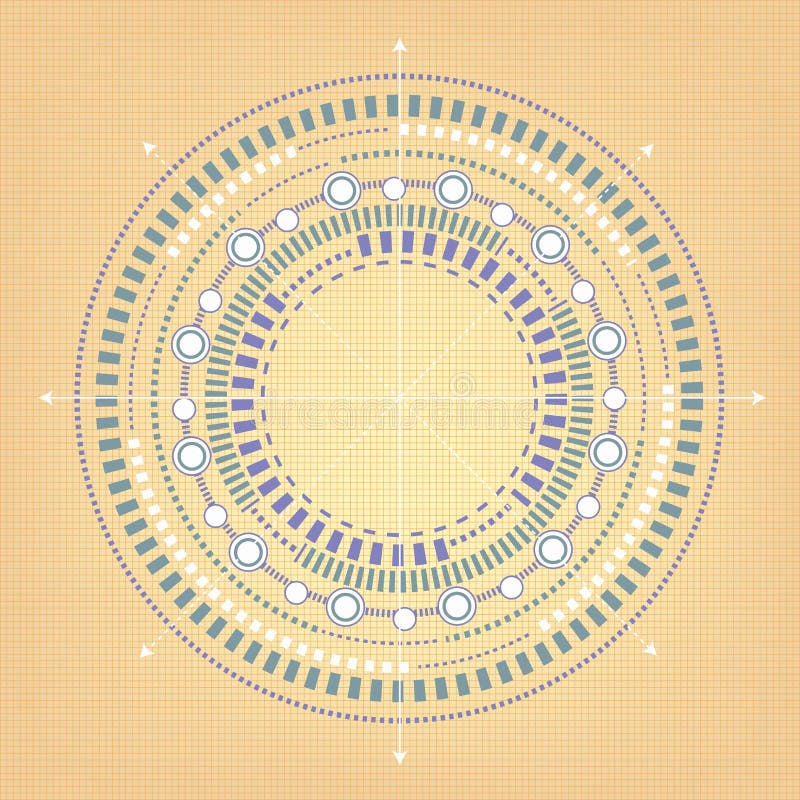 Technical Drawing.Fantastic Circle .Drawing Details . Technical Drawing ...
