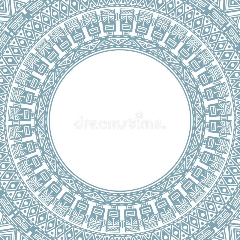 African Pattern in the Circle. Ancient Ethnic Pattern Stock Vector ...