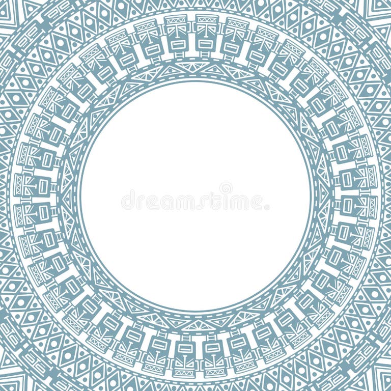 African Pattern in the Circle. Ancient Ethnic Pattern Stock Vector ...