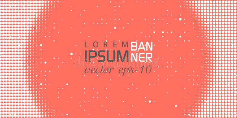 Coral Color Banner Frame .Geometric Vector Background. Stock Vector ...