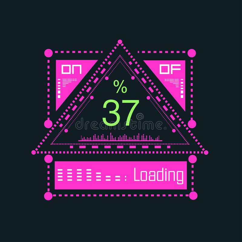 Futuristic Download Indicator .Futuristic Progress Loading Bar Stock ...