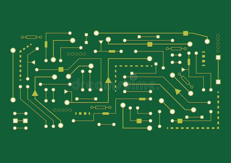 Microchip Background .Background Green with Electroschemes Stock Vector ...
