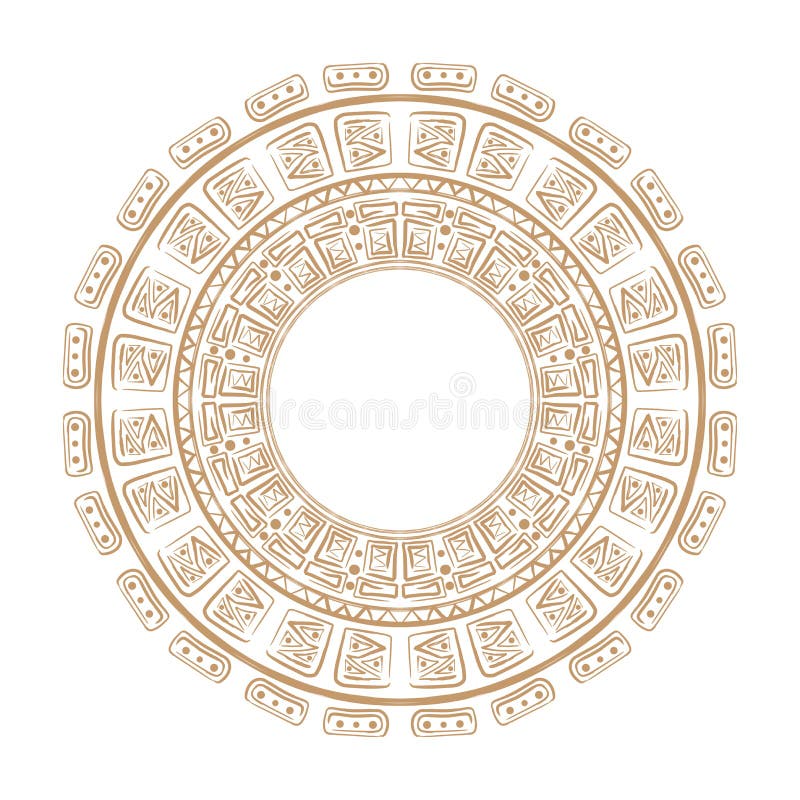 Vector Tribal Ornamental Circle .Maya Circle ,vector . Magic Talisman ...