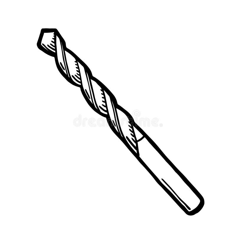 Painted drill bit stock illustration. Illustration of outline - 107107146