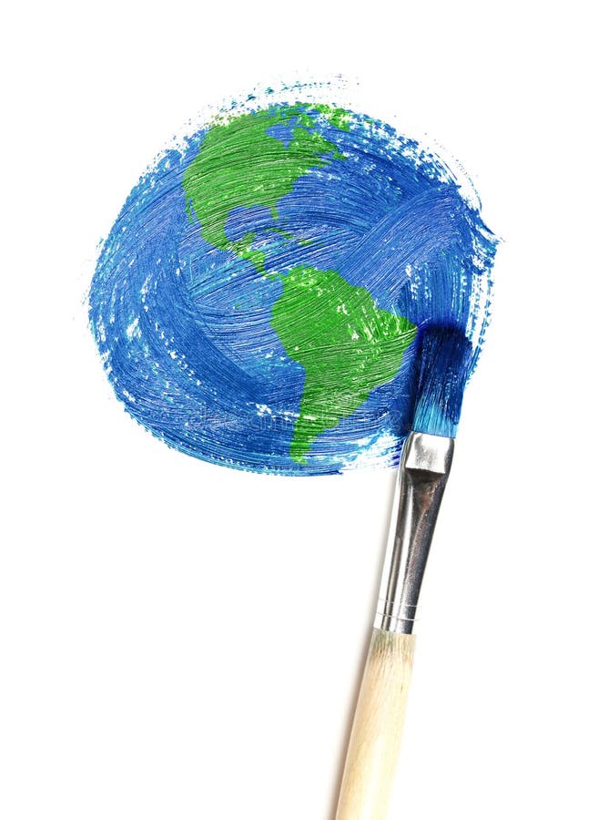 Painted earth stock image. Image of artist, environment - 10546305