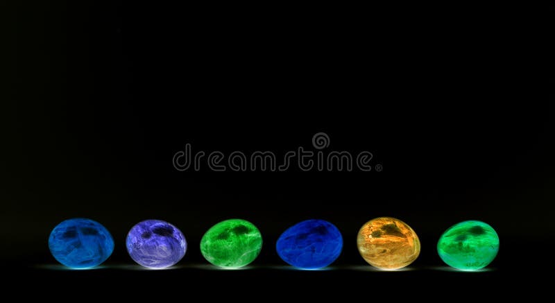 Painted Eggs, Easter - X-Ray Stock Photo - Image of protein, yellow ...