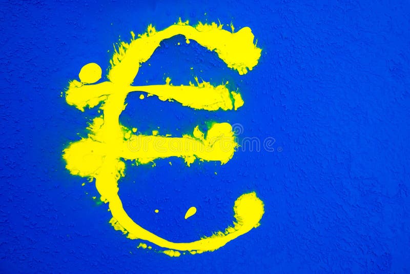 Painted Euro sign stock image. Image of logo, structure - 71587545