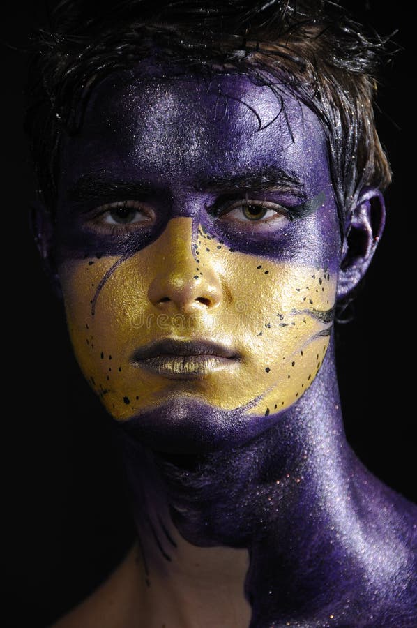 Fantasy painted face stock photo. Image of fashion, makeup - 4630576