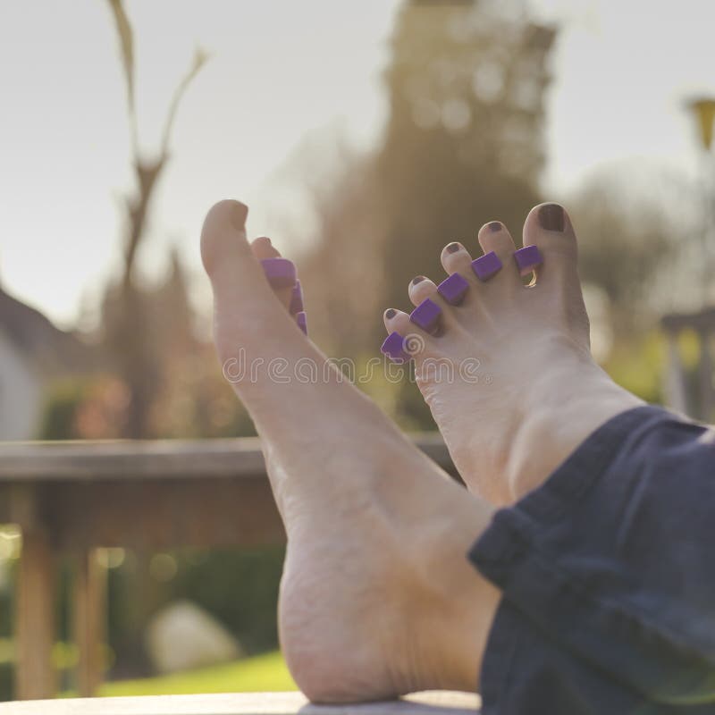 Painted feet nails stock image. Image of care, groomed - 31782515