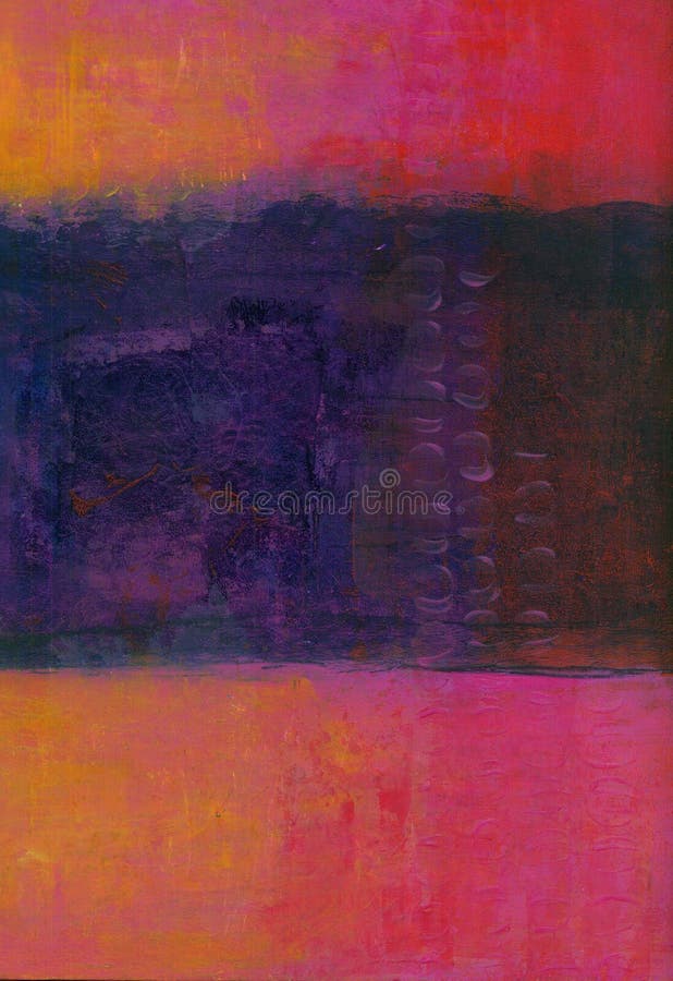 Pink and Orange Abstract Art Painting Stock Image - Image of acrylic ...