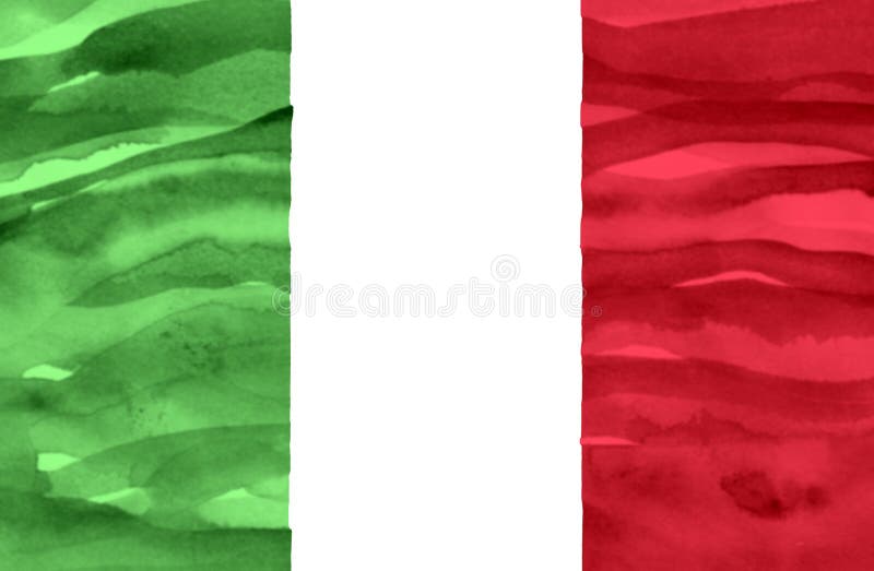 Painted flag of Italy stock image. Image of color, bright - 149837205