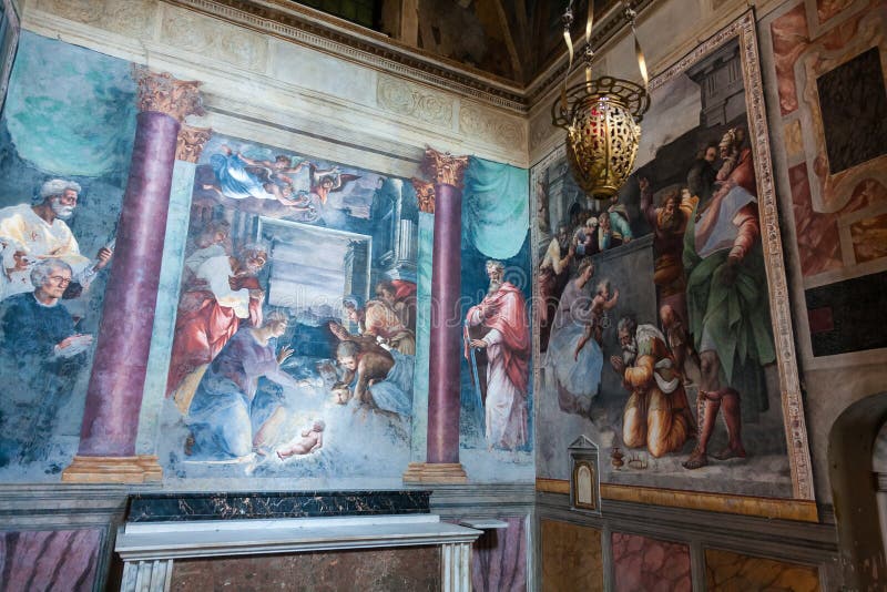 Painted Fresco, Rome, Italy Editorial Stock Photo - Image of european ...