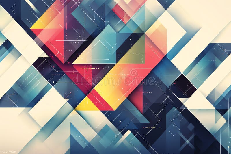 Painted Geometry, AI Generated Stock Illustration - Illustration of ...