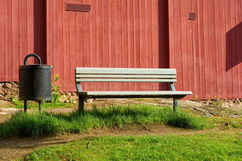 Painted Green Metal Bench in the Sun. Stock Image - Image of pergola ...