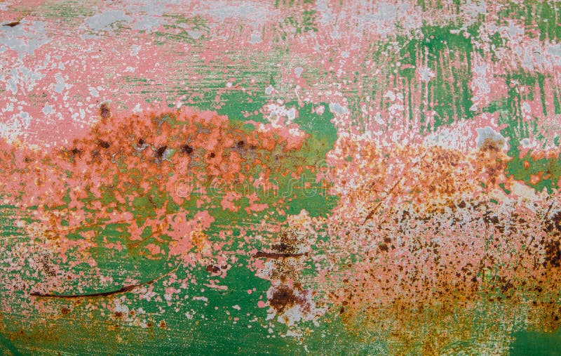Painted Green Rusty Metal Abstract Pattern on Surface for Background ...