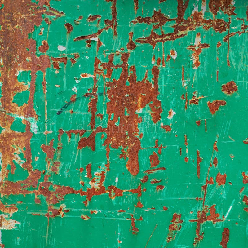 Painted Green Rusty Metal Surface Stock Image - Image of plate ...