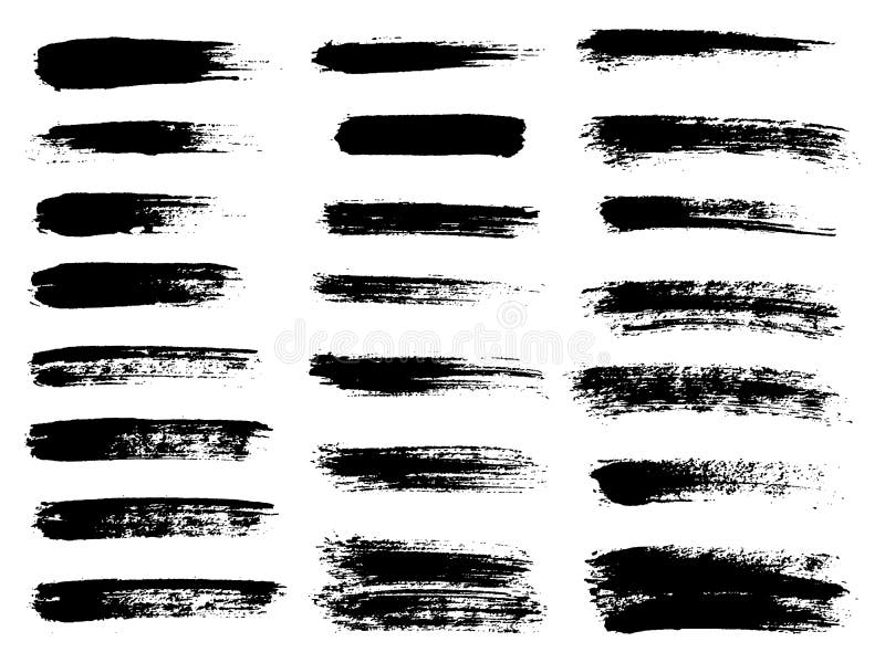 Painted Grunge Stripes Set. Black Labels, Background, Paint Text Stock ...