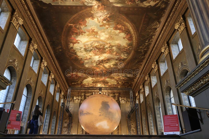 The Painted Hall, Greenwich. Mars. Stock Photo - Image of building ...