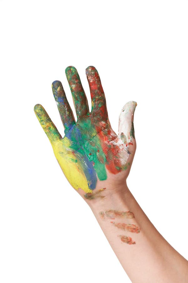 Painted hand stock image. Image of inspiration, abstract - 7996763