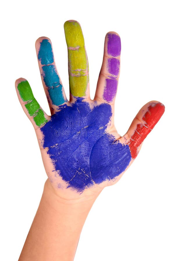 Painted hand stock photo. Image of draw, learning, innocence - 31103640