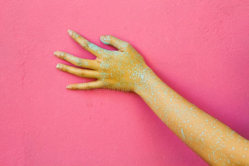 Painted hand stock image. Image of handprint, object - 35069687