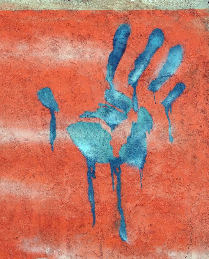 Painted hand print stock image. Image of painted, paint - 94603581
