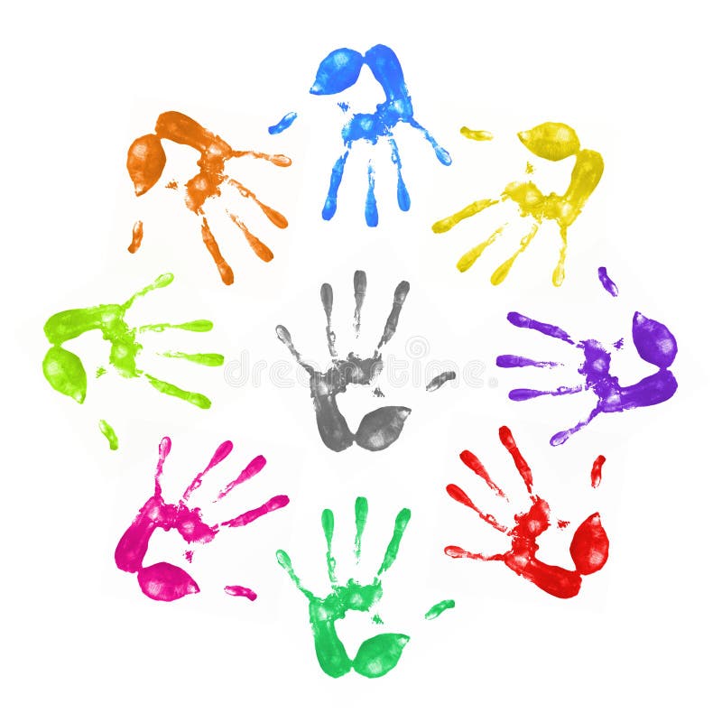 Painted Handprint Backdrop Stock Illustrations – 41 Painted Handprint ...
