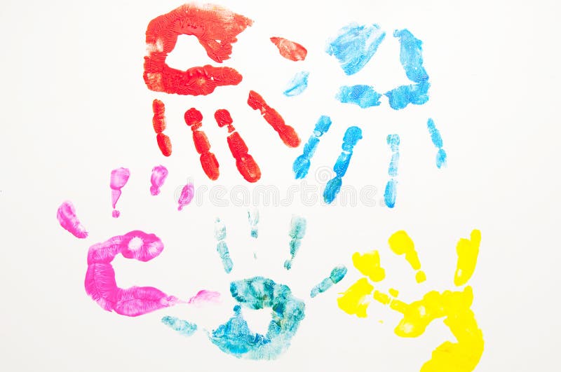 Painted hands stock image. Image of creativity, colorful - 33264845