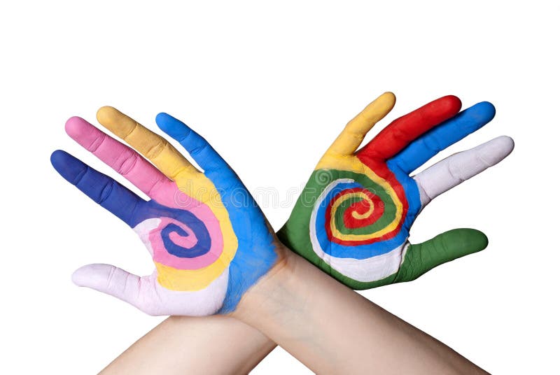 Painted hands stock image. Image of connection, copyspace - 30973807