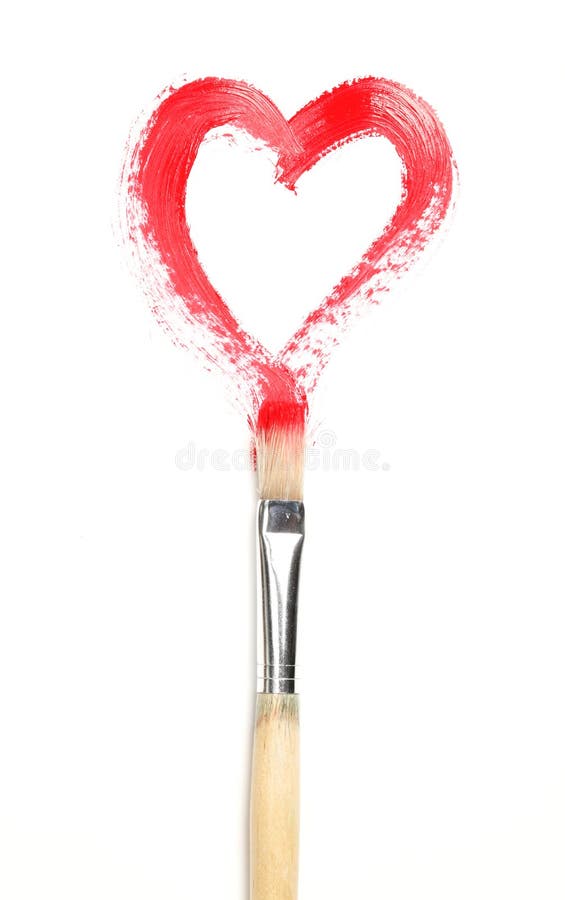 Painted heart stock image. Image of card, passion, affection - 7949201