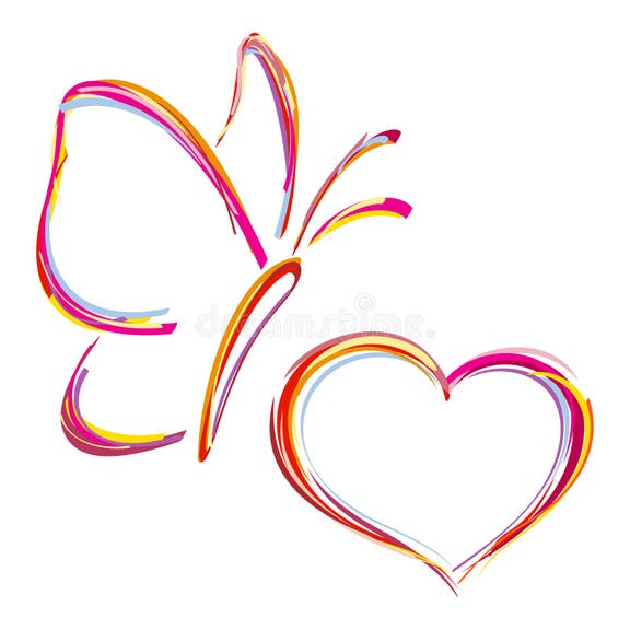 Butterfly Heart Stock Illustrations – 33,910 Butterfly Heart Stock ...