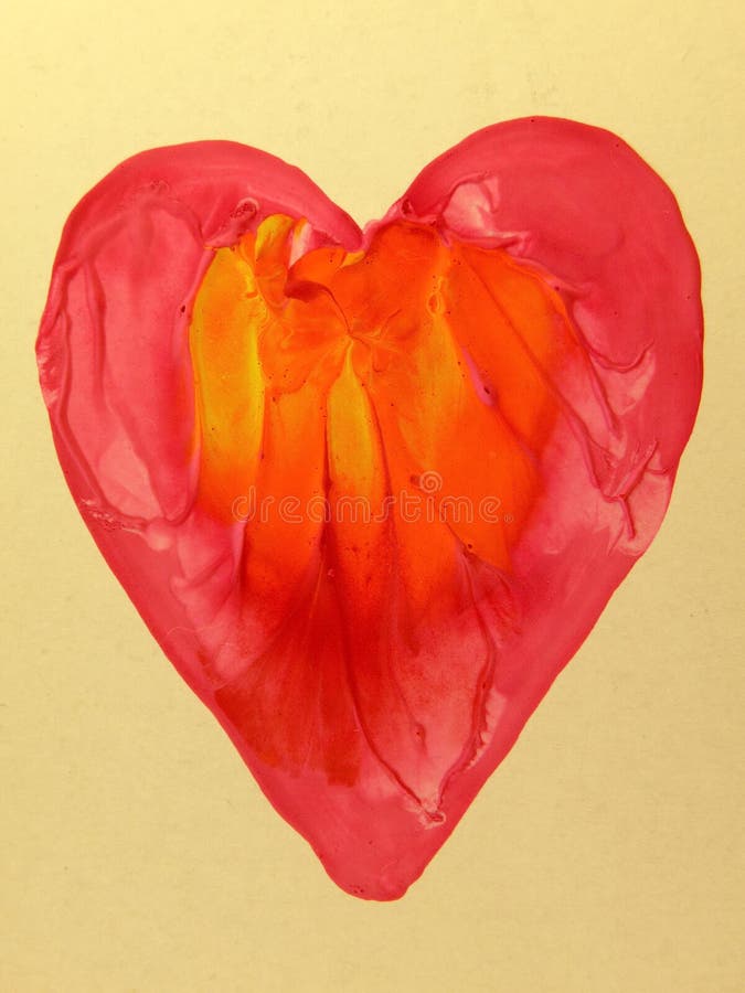 Painted heart stock photo. Image of color, valentine - 35917450