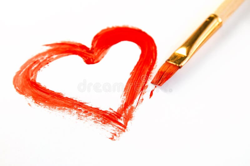 Painted heart stock image. Image of paintbrush, splash - 36721187