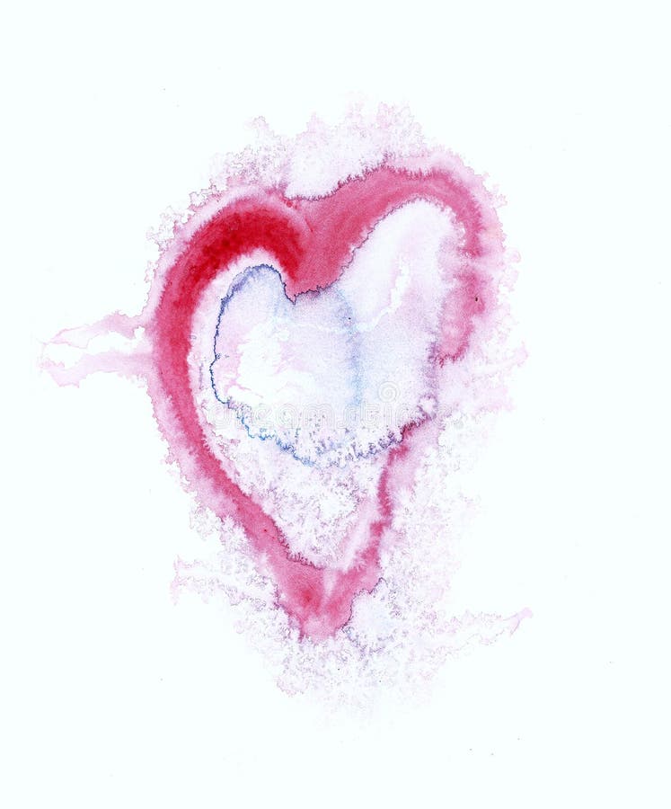 Painted Heart - Symbol of Love Stock Illustration - Illustration of ...