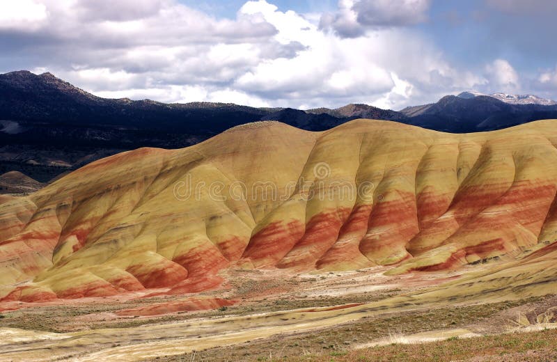 Painted hills stock image. Image of landscape, clouds - 23301895